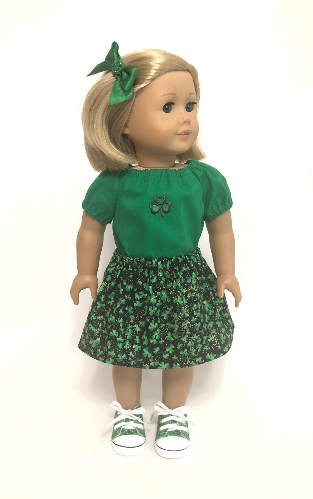Shamrock Skirt Set for American Girl Doll & 18-inch Doll - Optional ...