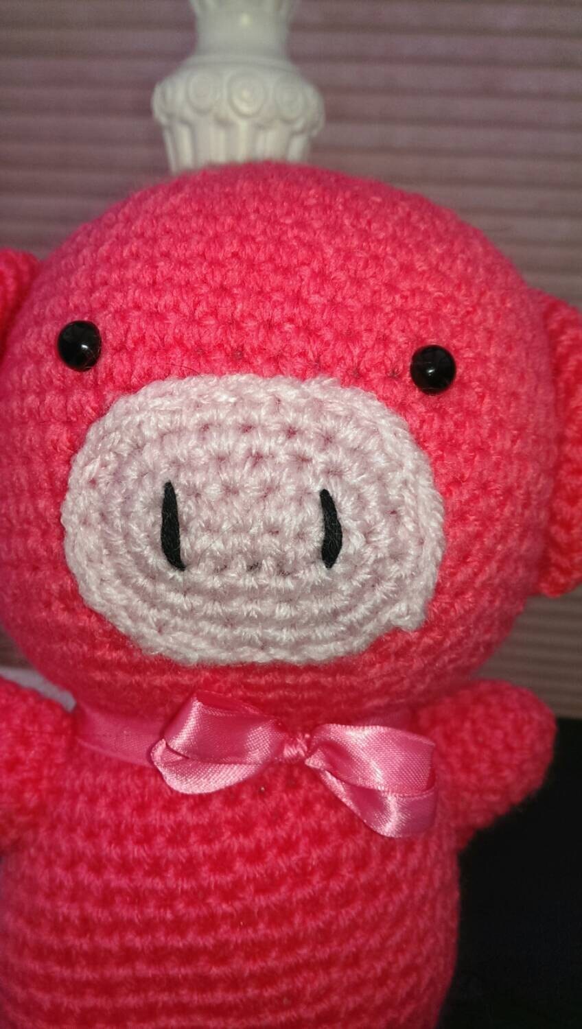 Amigurumi Bright Pink Pig - Etsy