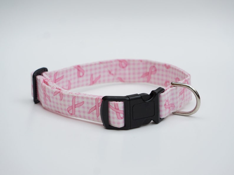 Pink Ribbon Personalized Dog Collar Breast Cancer Awareness - Etsy