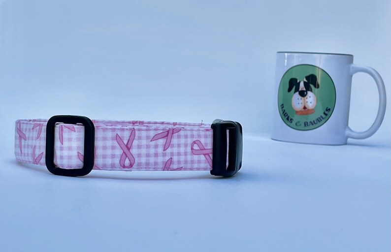 Pink Ribbon Personalized Dog Collar Breast Cancer Awareness - Etsy