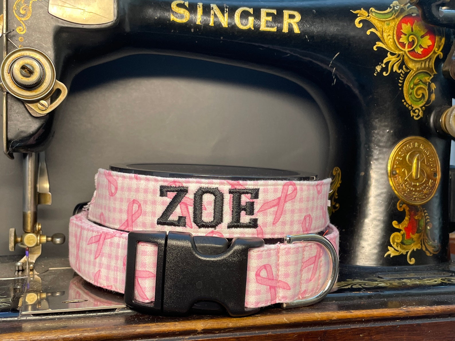 Pink Ribbon Personalized Dog Collar Breast Cancer Awareness - Etsy