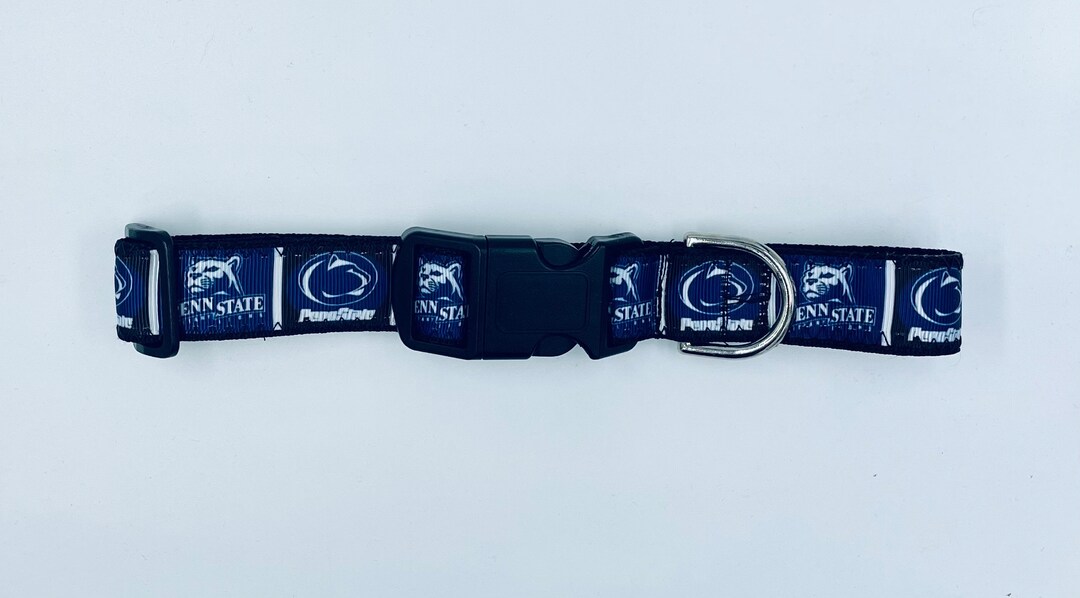 Penn State Dog Collar, Logo With Navy Blue Background, Sports Dog ...
