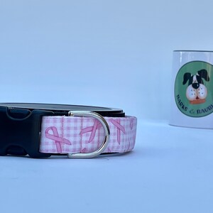 Pink Ribbon Personalized Dog Collar, Breast Cancer Awareness ...