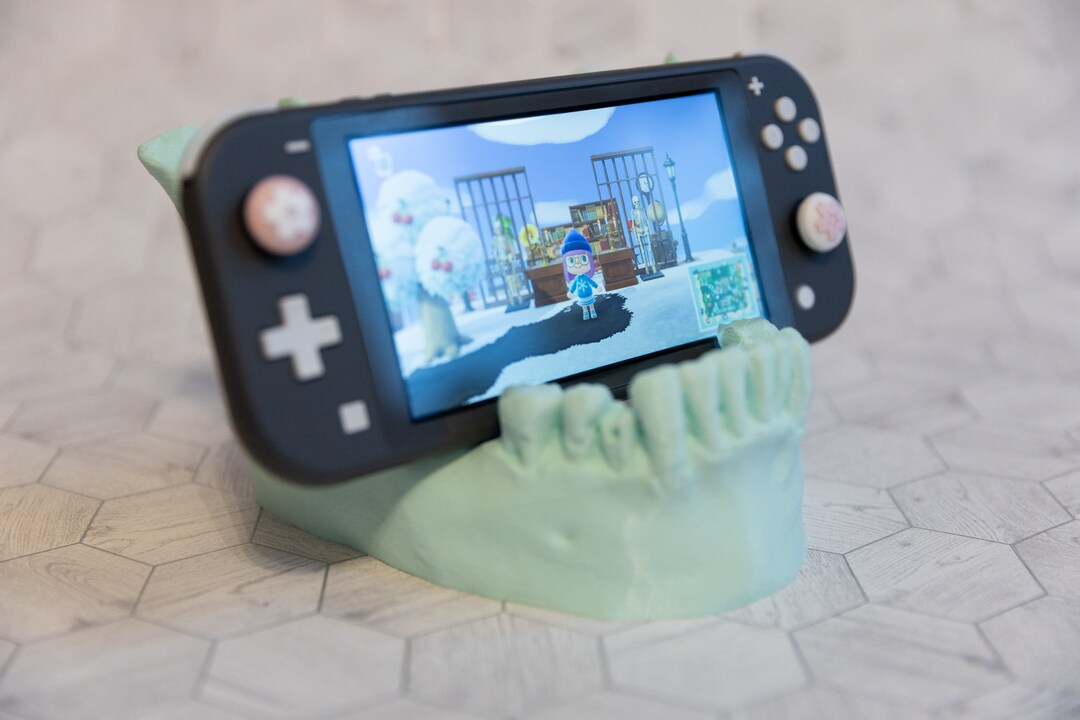 Giant Mint Green Jaw Bone Stand - iPad Holder , Nintendo Switch, Switch ...