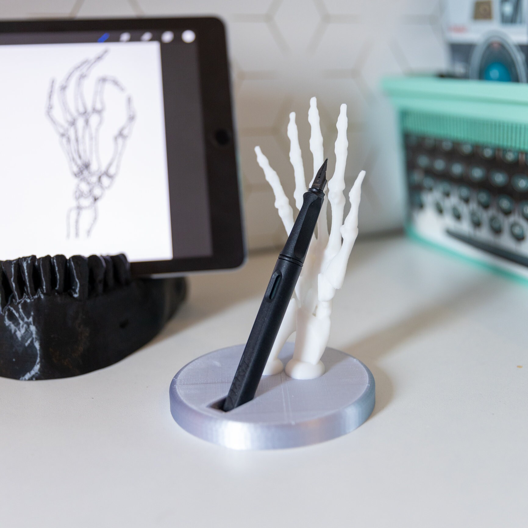 Office & Desk Storage Storage & Organization Right Skeleton Hand Holder ...