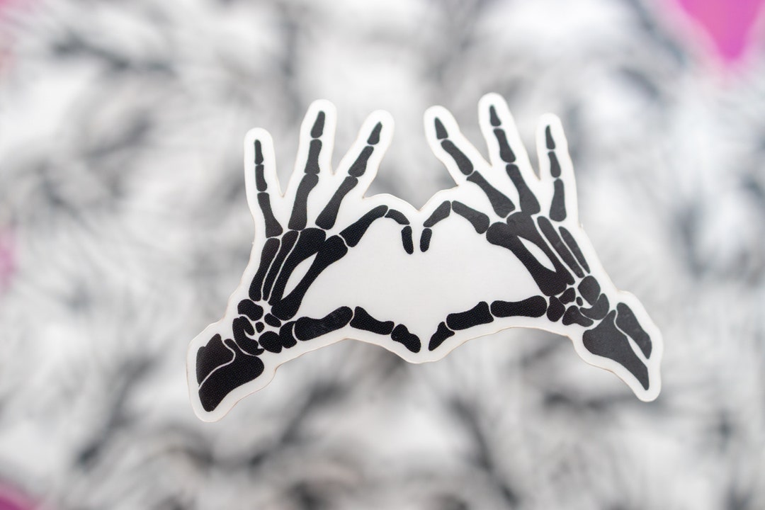 Skeleton Heart Hands Transparent Sticker - Love - Anatomy - Medical ...