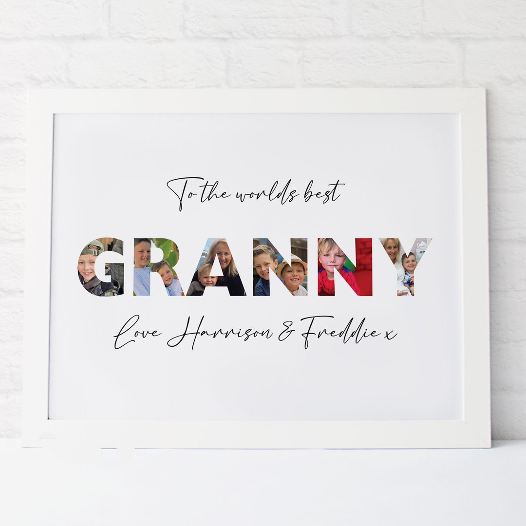 Personalised Granny Photo Print GIFT Nanny / Nan / Gran / Granny Print ...