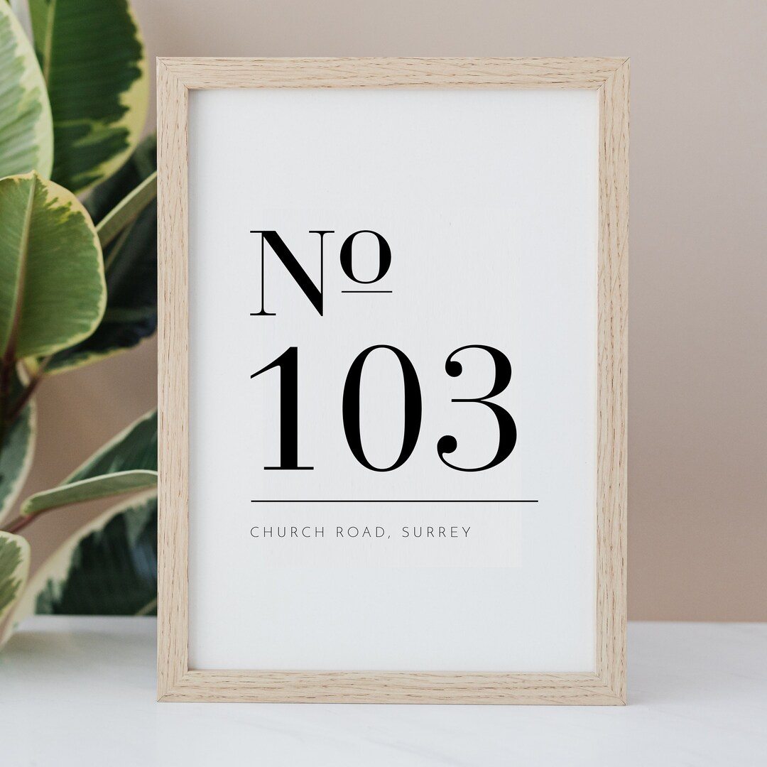 PERSONALISED NEW HOME Print / House Number Print Digital File or Print ...