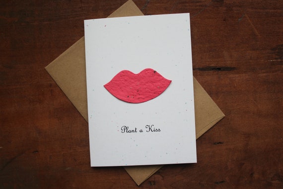 Plant a Kiss LIPS Shaped Wildflower Seed Paper | Etsy