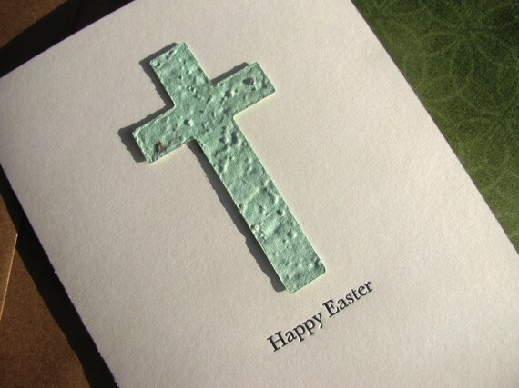 Happy Easter Cross Seed Paper | Etsy