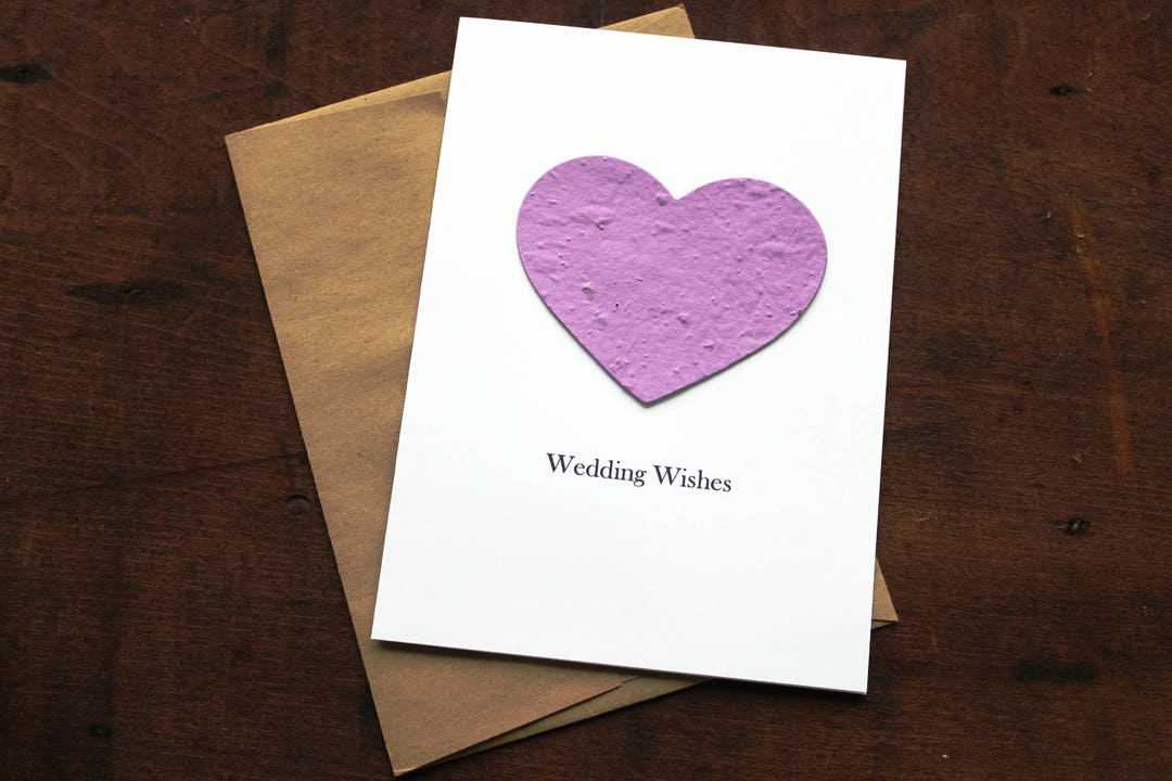 New**wedding Wishes - Heart Seed Paper Shape - Etsy