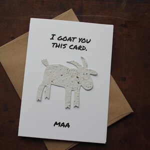 I Goat You This Card. Maa GOAT Shaped Wildflower Seed Paper - Etsy