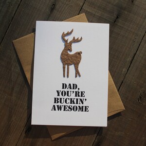 Dad, You're Buckin' Awesome Deer Seed Paper Shape - Etsy