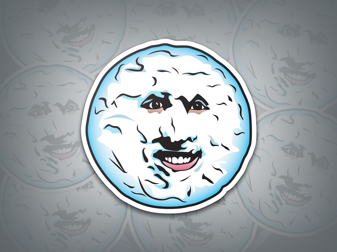 The Moon Mighty Boosh Vinyl Sticker Old Gregg Vince Noir - Etsy