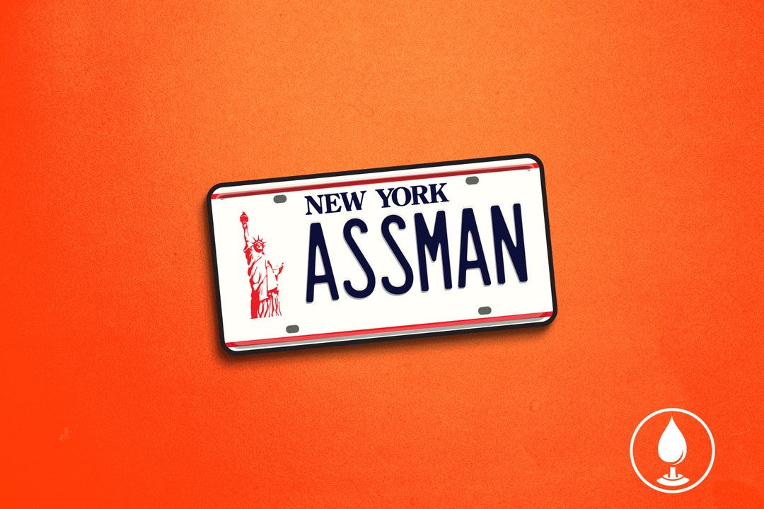 Assman License Plate Vinyl Sticker - Cosmo Kramer Jerry George Costanza ...