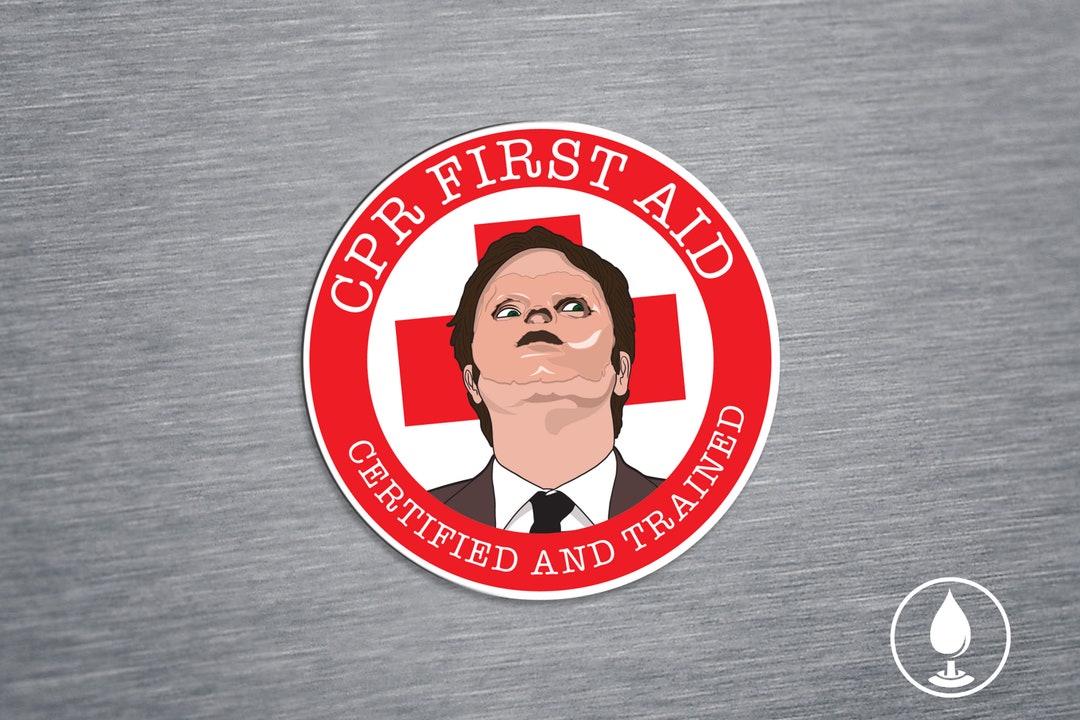 Dwight CPR Fridge Magnet First Aid Certified and Trained Office ...