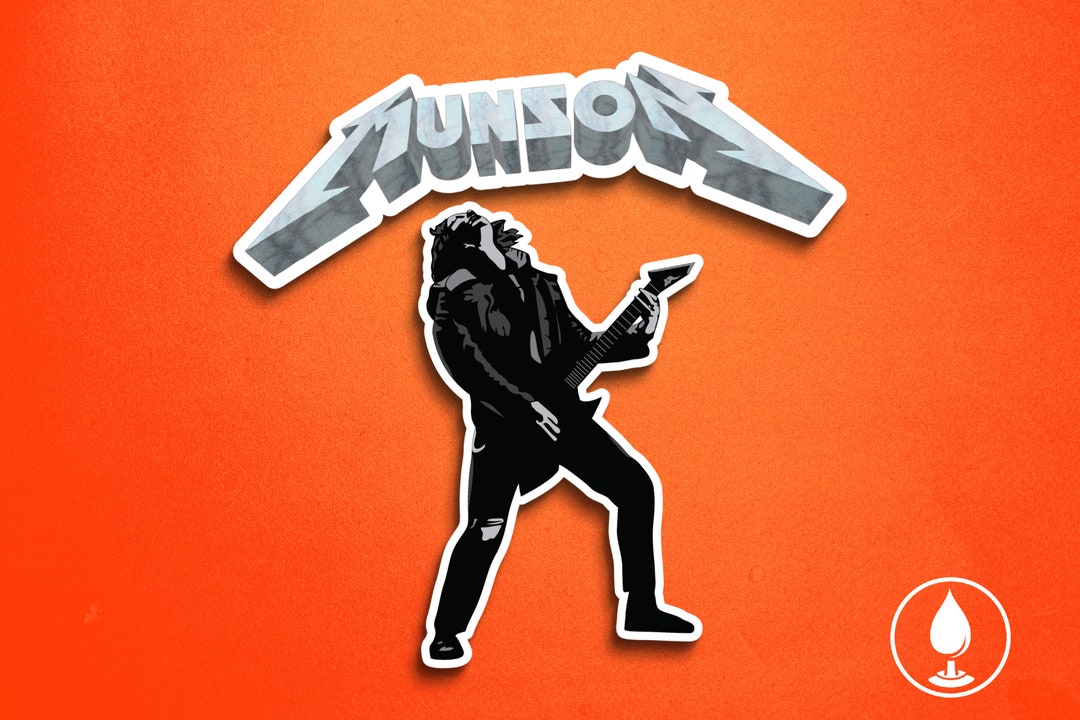 Eddie Munson Band Logo 2-pack Vinyl Stickers - Most Metal Ever D&D ...