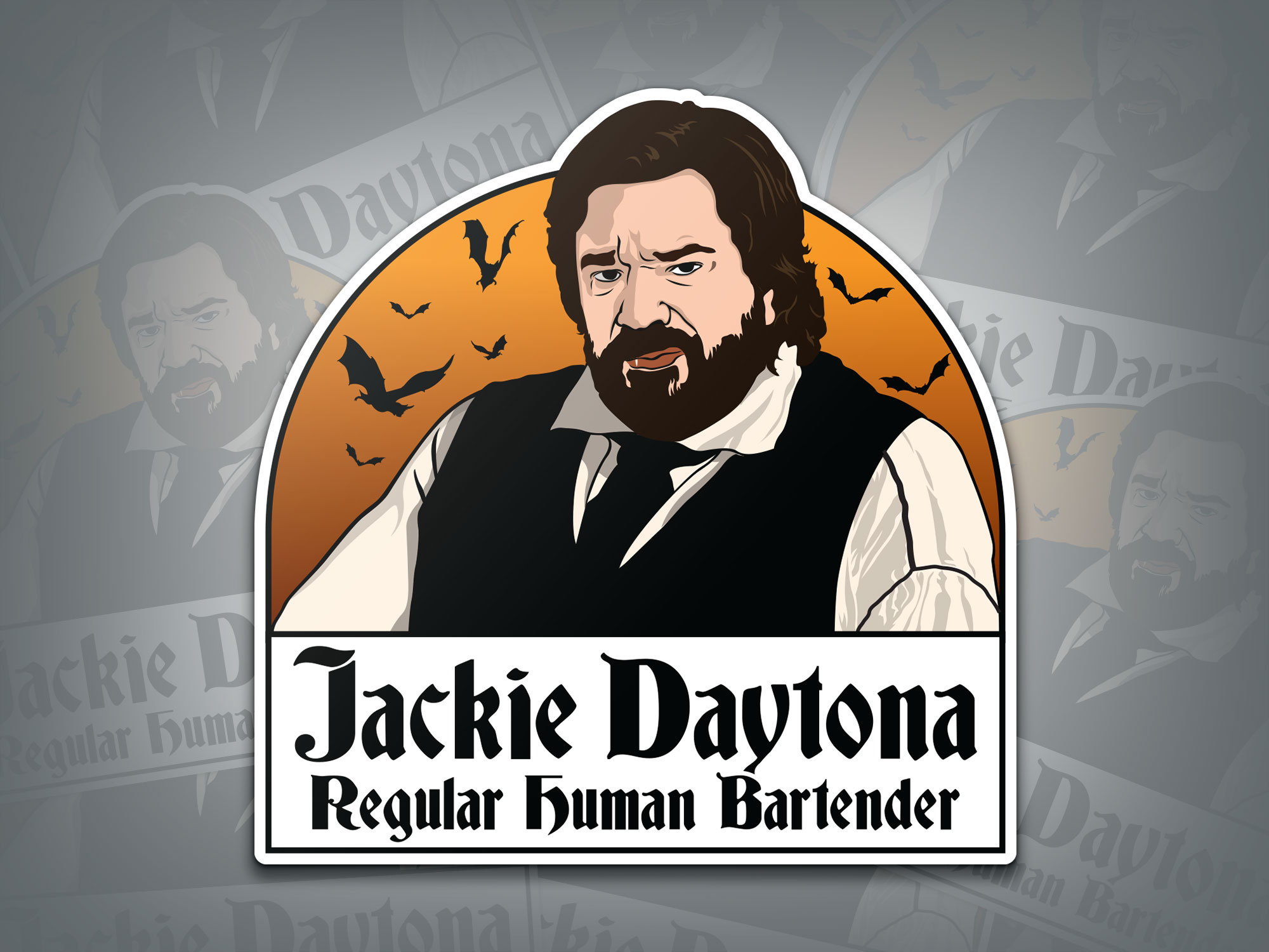 Jackie Daytona Regular Human Bartender Vinyl Sticker - What We Do in ...
