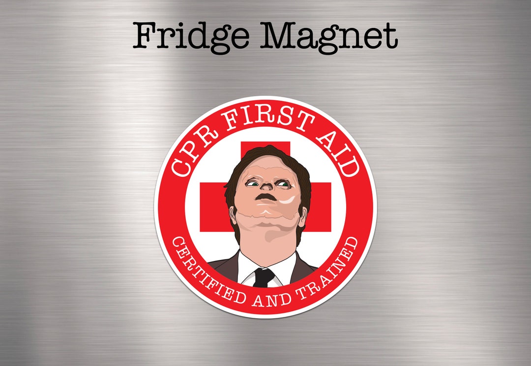 Dwight CPR Fridge Magnet First Aid Certified and Trained - Etsy