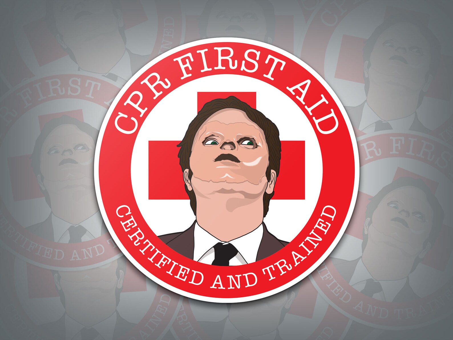 Dwight CPR Vinyl Sticker - First Aid Certified and Trained Office ...