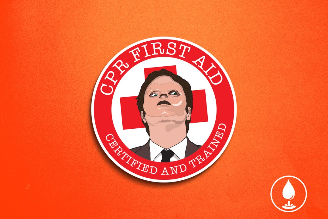 Dwight CPR Vinyl Sticker - First Aid Certified and Trained Office ...