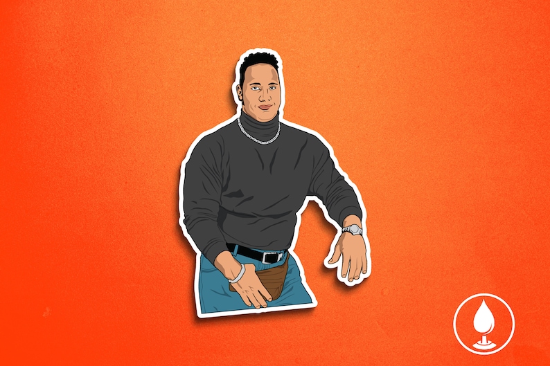 The Rock Vinyl Sticker - Dwayne Johnson Meme 90's Wrestler Actor Fanny ...