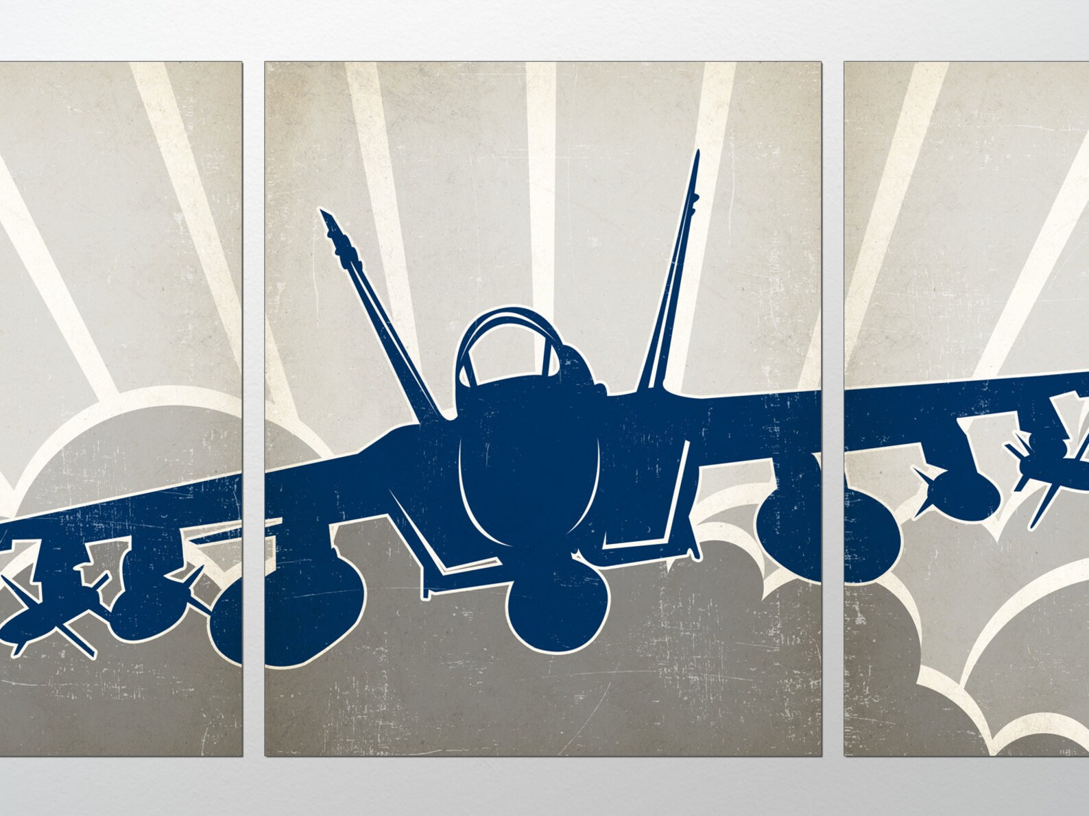 FIGHTER JET Wall Art Airplane Decor Airplane Nursery | Etsy