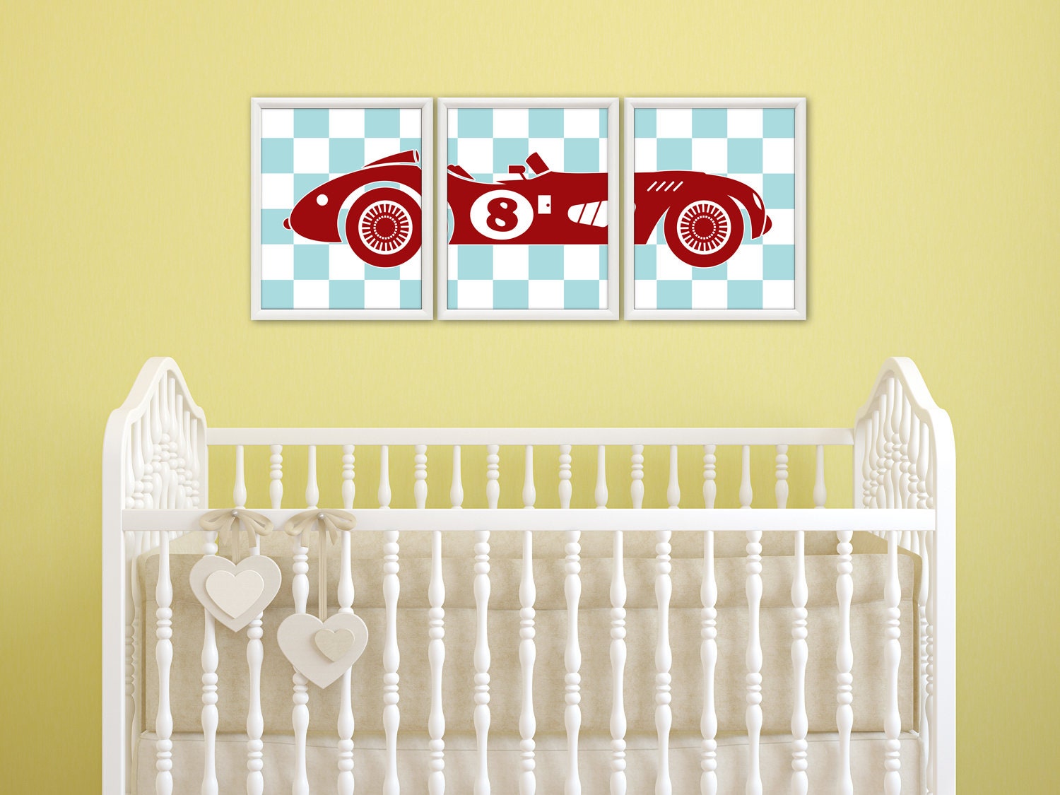 RETRO RACE CAR - Race Car Decor, Automotive Decor, Transportation Decor ...