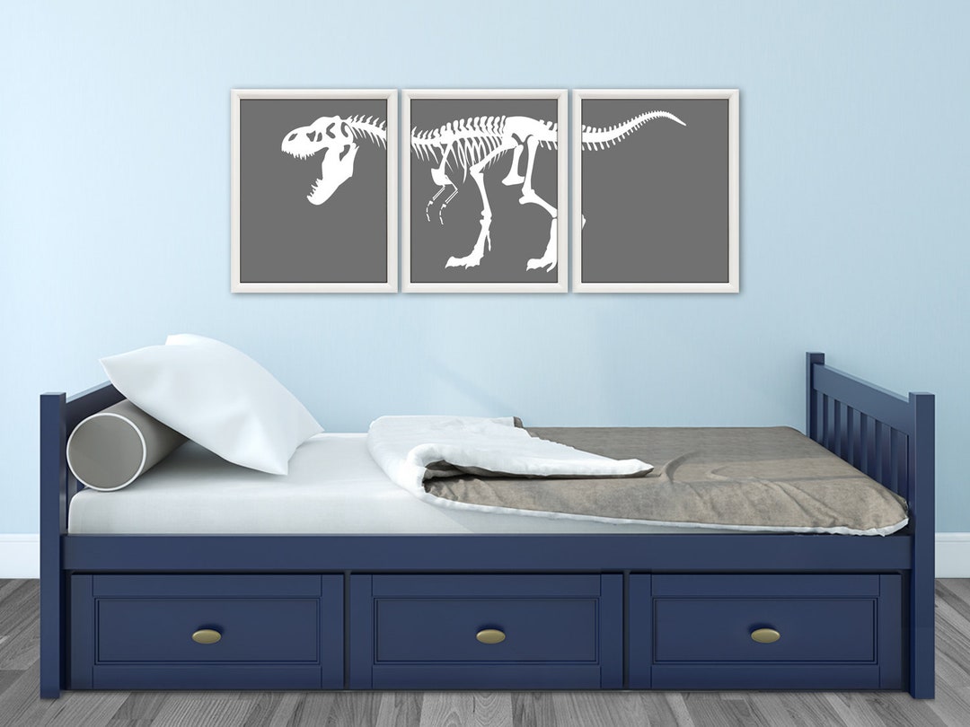 DINOSAUR Art Print - Dinosaur Wall Art, T-rex Print, Dinosaur Bones - Etsy