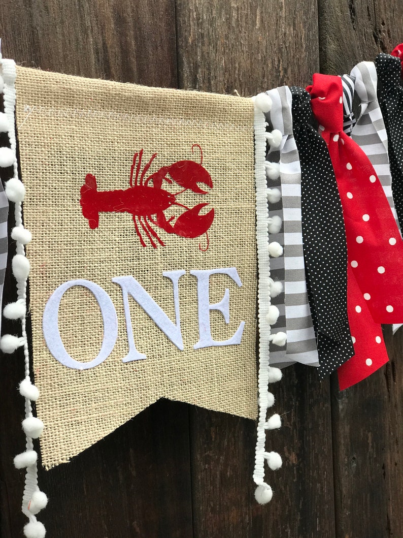 Crawfish 1st Birthday Decoration Nautical Birthday Banner - Etsy
