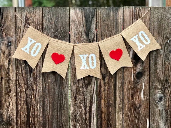 Valentine's Day Banner XOXO Garland I Do Photo Prop Family - Etsy