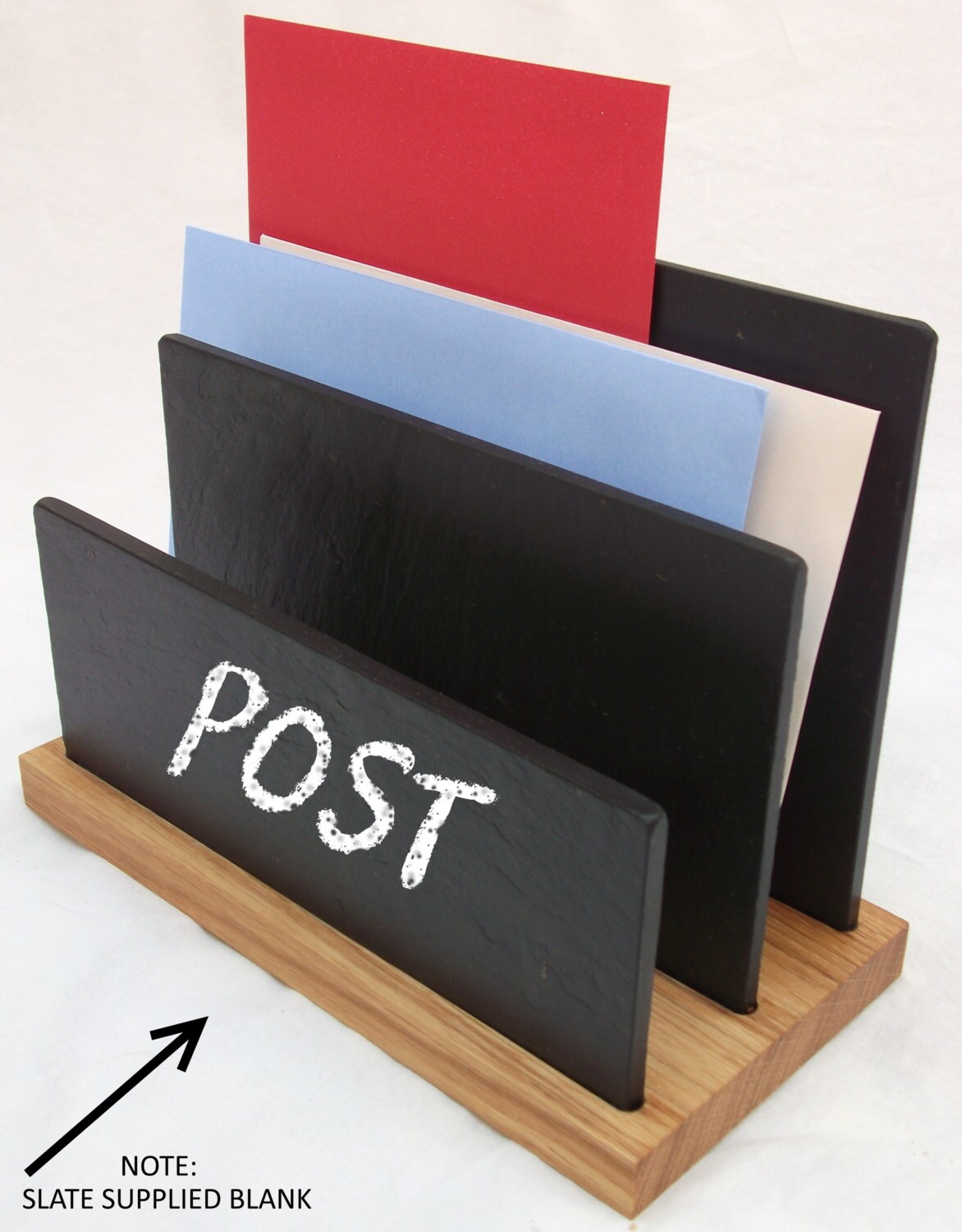 Oak Slate Design Letter Rack Modern Contemporary Style - Etsy