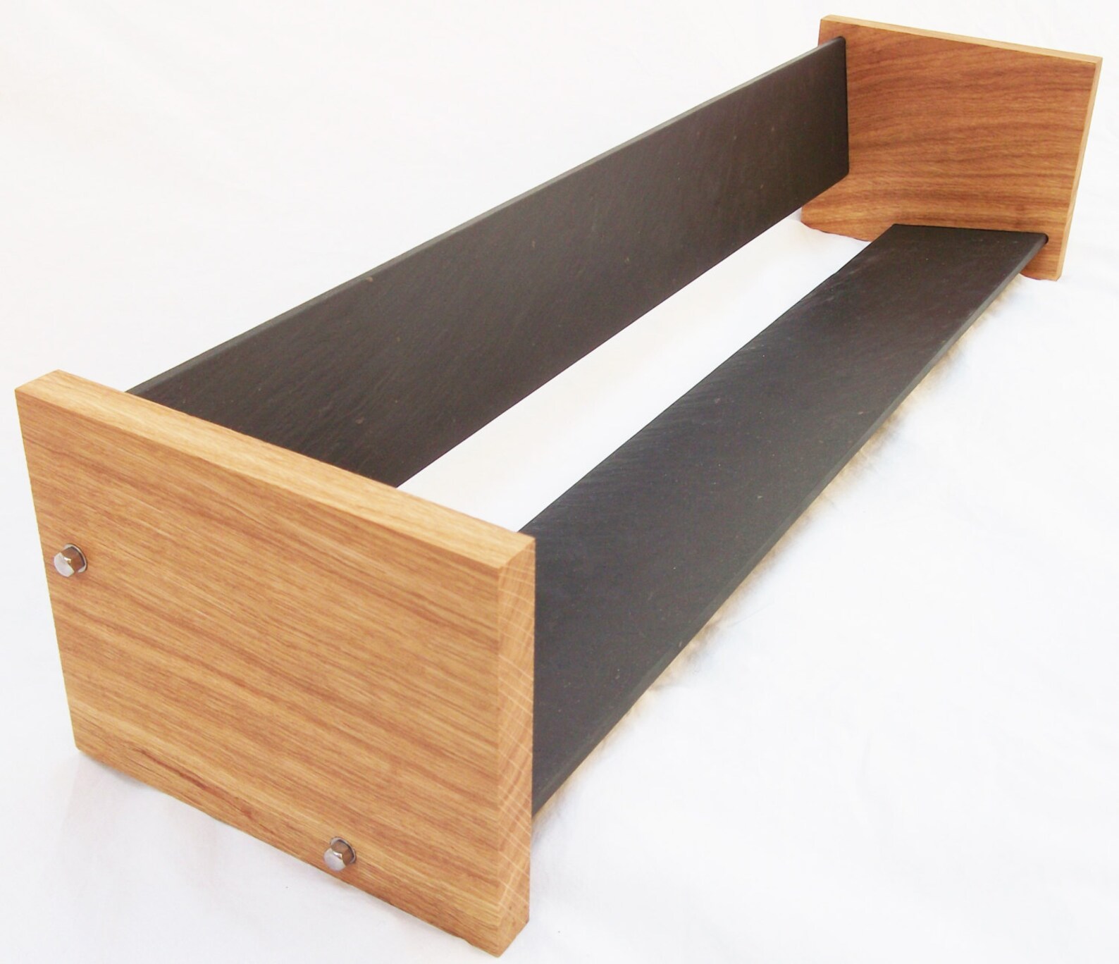 Oak Slate Design Long CD Rack Modern Contemporary Style - Etsy Nederland