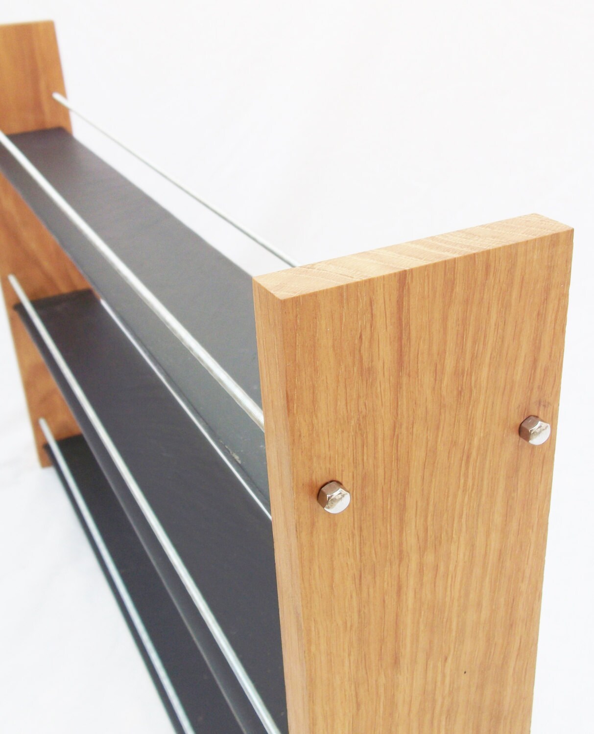 Oak Slate Design Spice / Herb Rack 3 Tier, 39 Jar Modern Contemporary ...