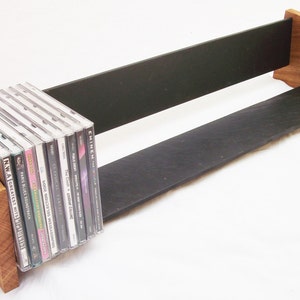 Oak Slate Design Long CD Rack Modern Contemporary Style - Etsy Nederland