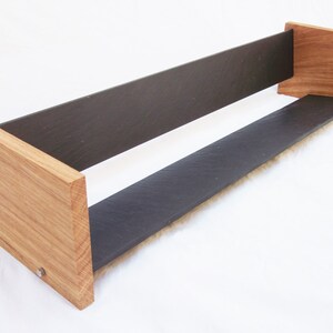 Oak Slate Design Long CD Rack Modern Contemporary Style - Etsy Nederland