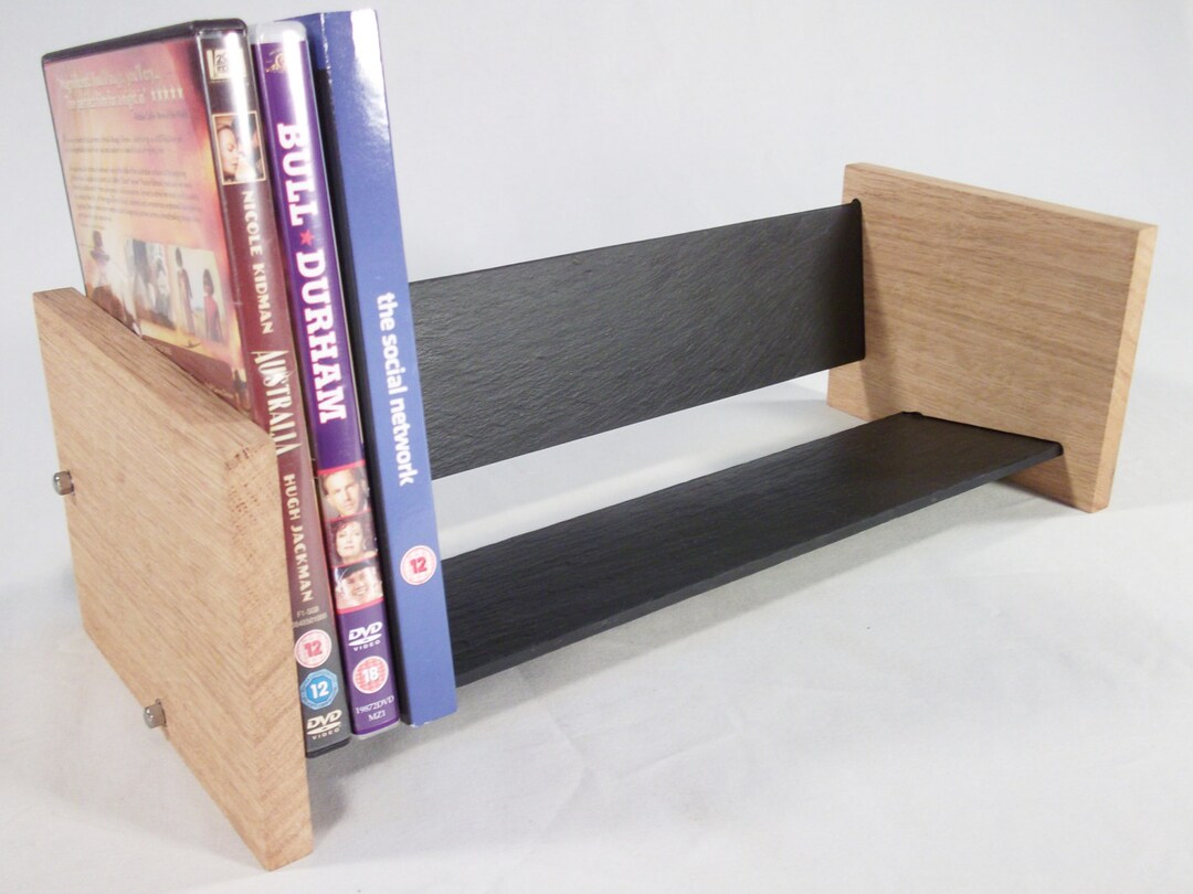 Oak Slate Design DVD Rack Modern Contemporary Style - Etsy