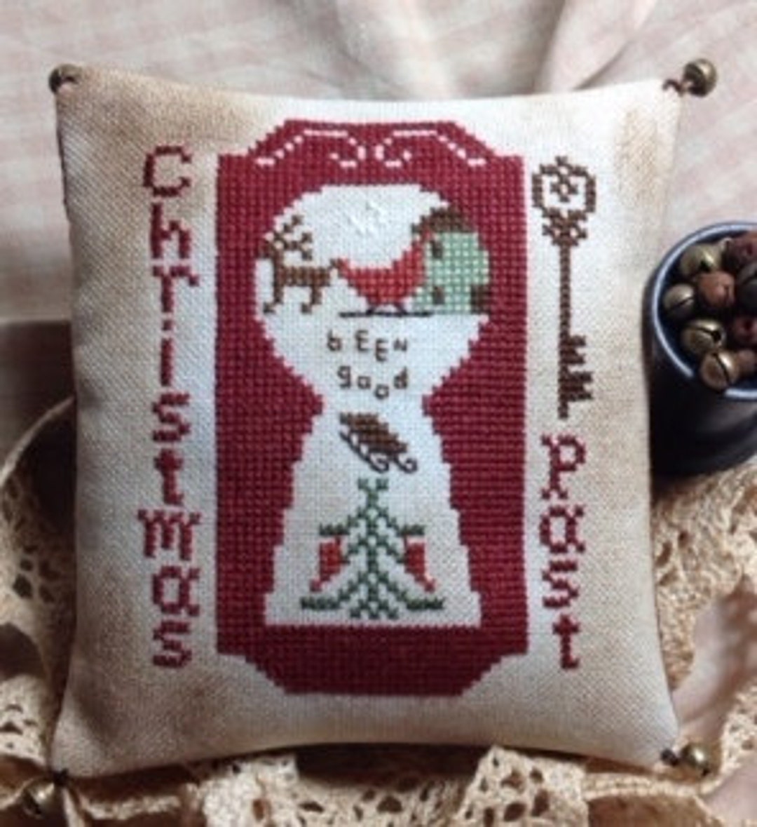 Primitive Cross Stitch Pattern PDF Christmas Past - Etsy