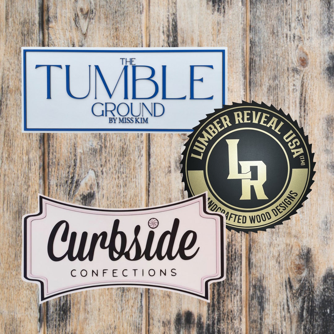 Custom Logo Sign | Muli-layered Wooden Custom Business Sign With Your ...