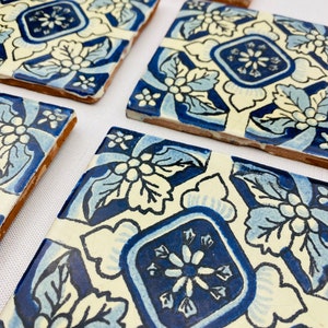 Vintage Handpainted Blue and White Tiles Rustic Tile Art Decor - Etsy
