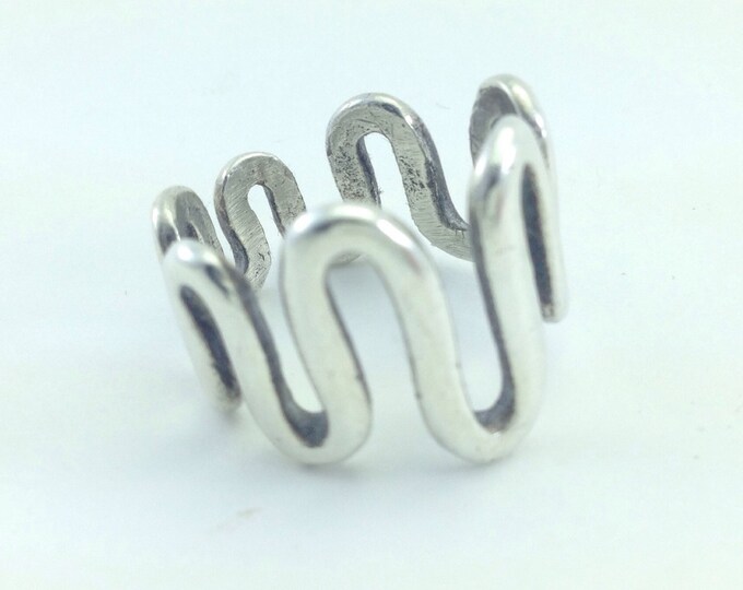 Modern Wide Sterling Silver Band Ring Size 7 Mexico Silver Ring - Etsy