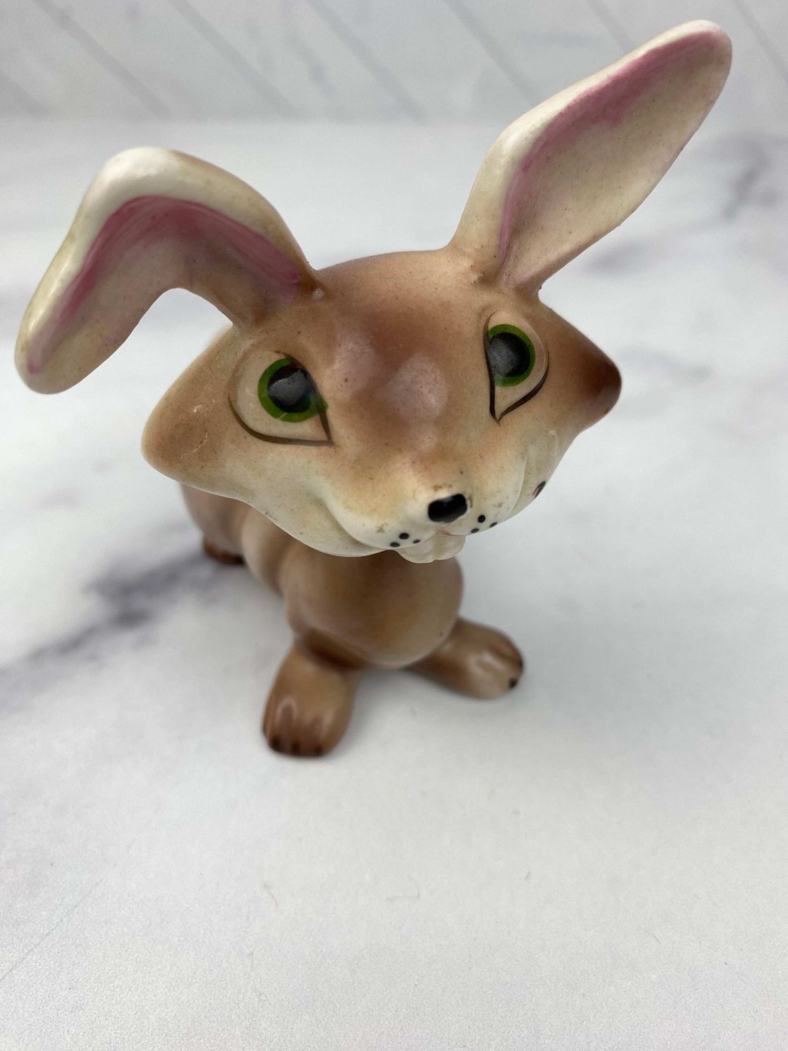 1940s Ceramic Bobblehead Rabbit - Etsy