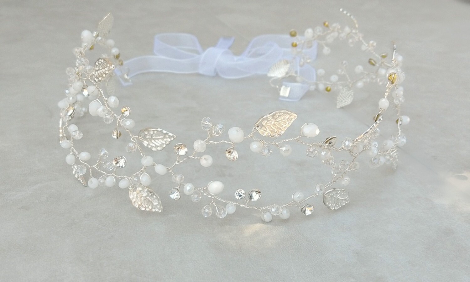 Silver Hair Vine, Rhinestone Wedding Headwear, Bridal Silver Halo ...
