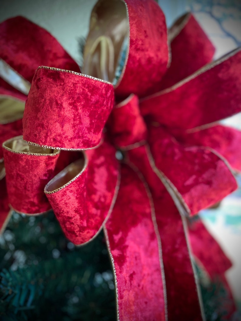 XL Christmas Bow, Beautiful Bows, Large Fabulous Holiday Tree Topper ...