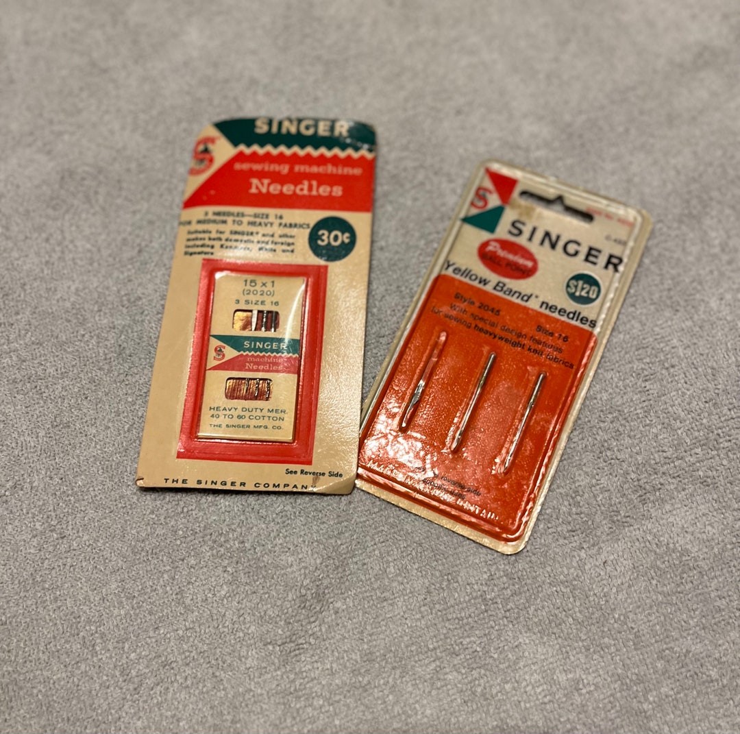 Two Vintage Packs of Singer Sewing Needles Size 16 - Etsy