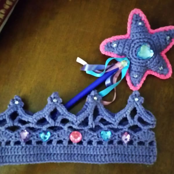 Crochet Wand and Crown - Etsy