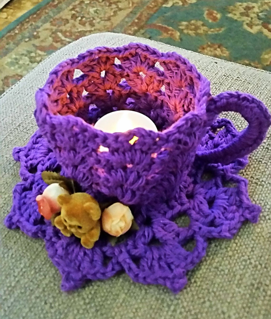 Crochet Tea Cup & Saucer - Etsy