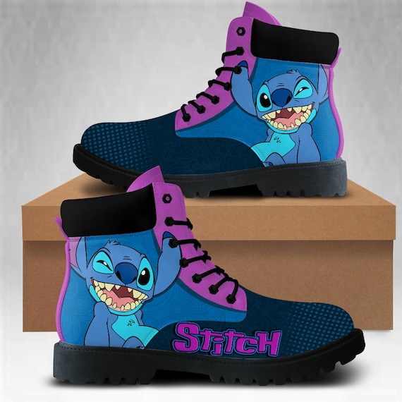 Cute Stitch Disney Graphic Cartoon Combat Boots Stich Lilo | Etsy UK