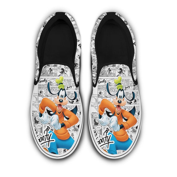 Goofy Slip on Shoes Disney Comic Graphic Snacks Canvas Shoes - Etsy