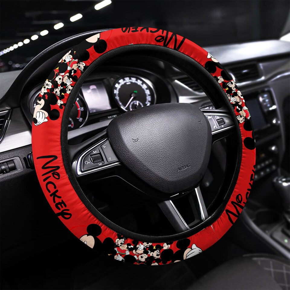 Mickey Mouse Steering Wheel Cover, Disney Steering Wheel Cover Car sold ...